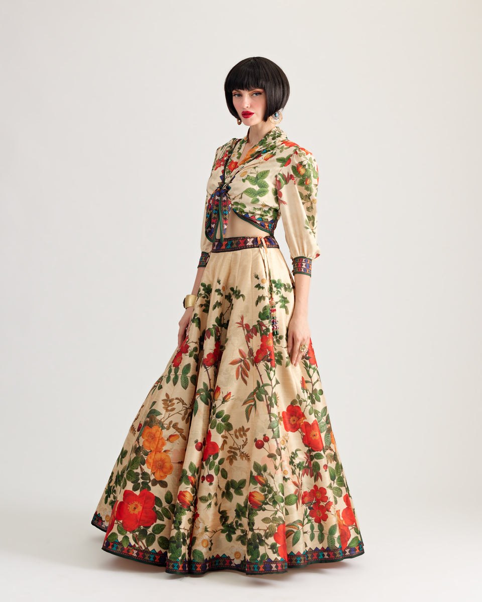 Redoute : Rubali Leela - Ivory/Emerald – Rajdeep Ranawat
